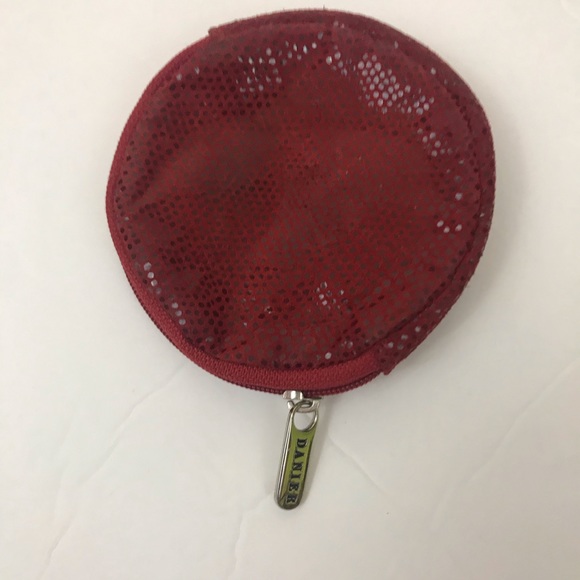 Danier | Bags | Danier Leather Red Circle Zipped Small Coin Purse ...